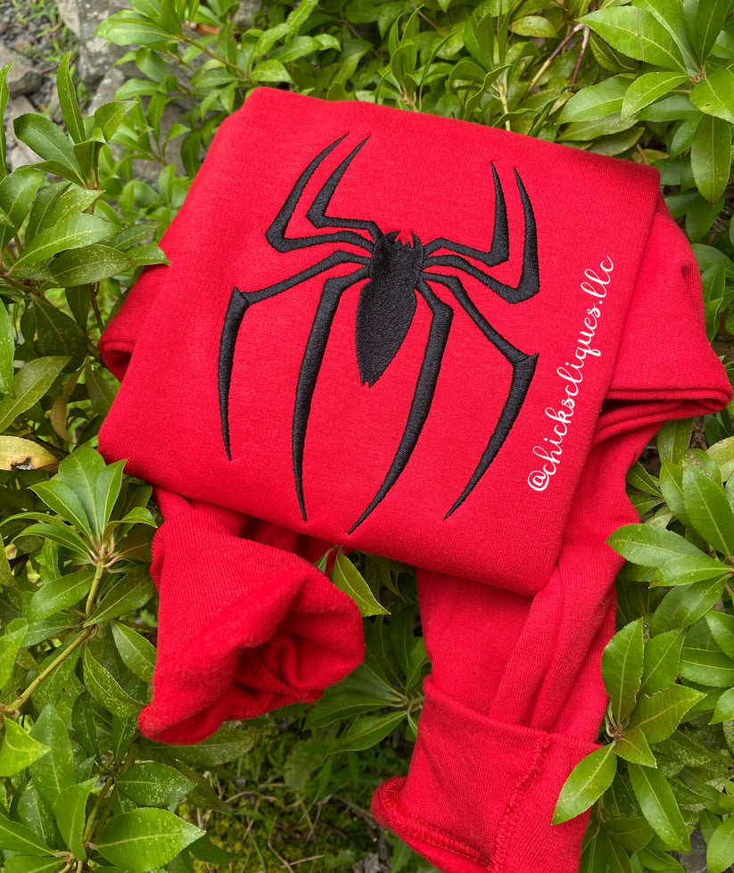 Spider Logo 8x10 Embroidery Crewneck Sweatshirt – Chick's Cliques LLC